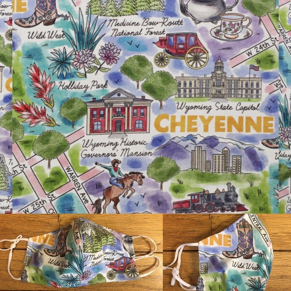 Cowboy Western Face Mask - Etsy