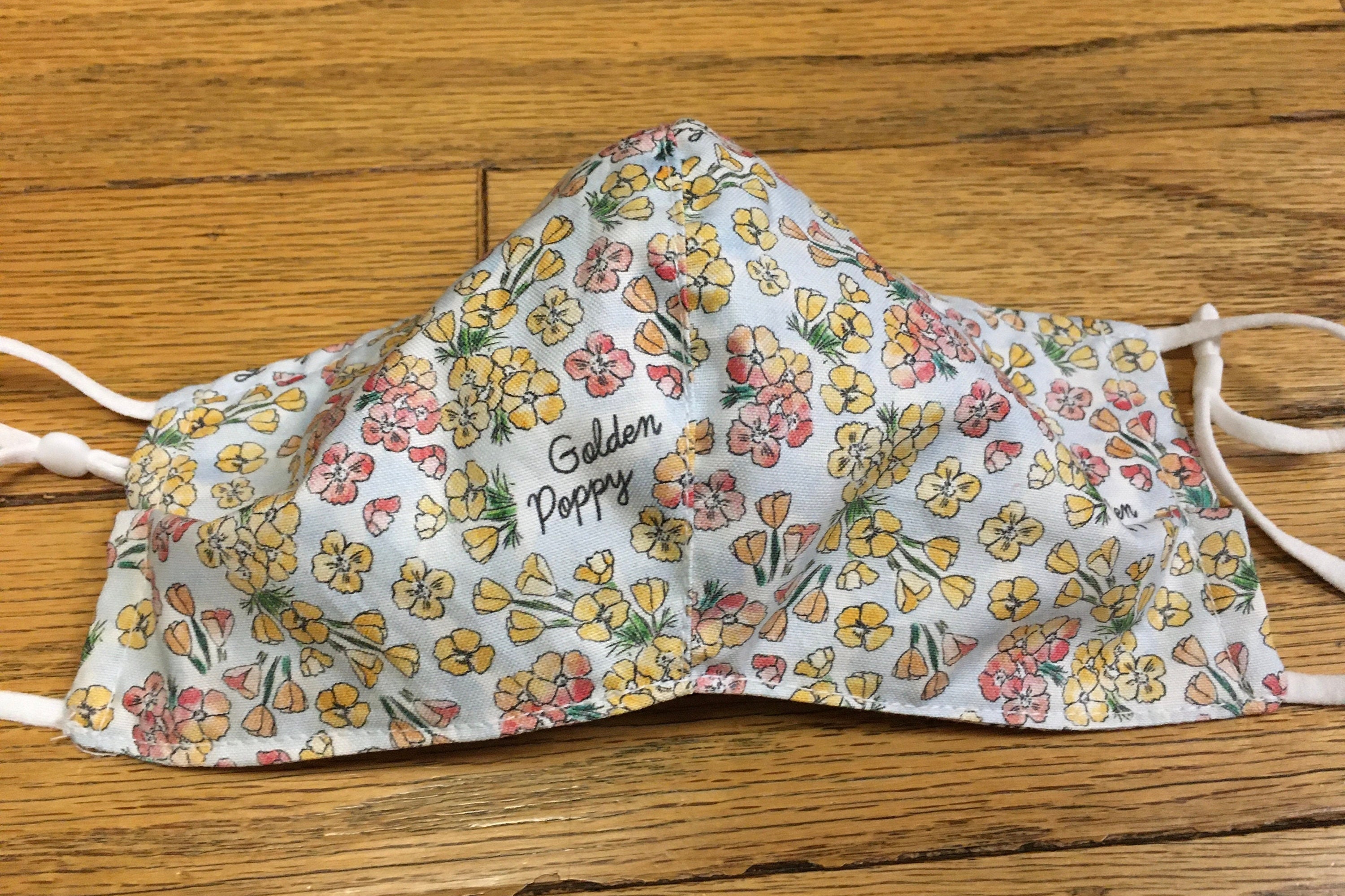 Los Angeles and Golden Poppy Face Mask, City Pride Reversible ...