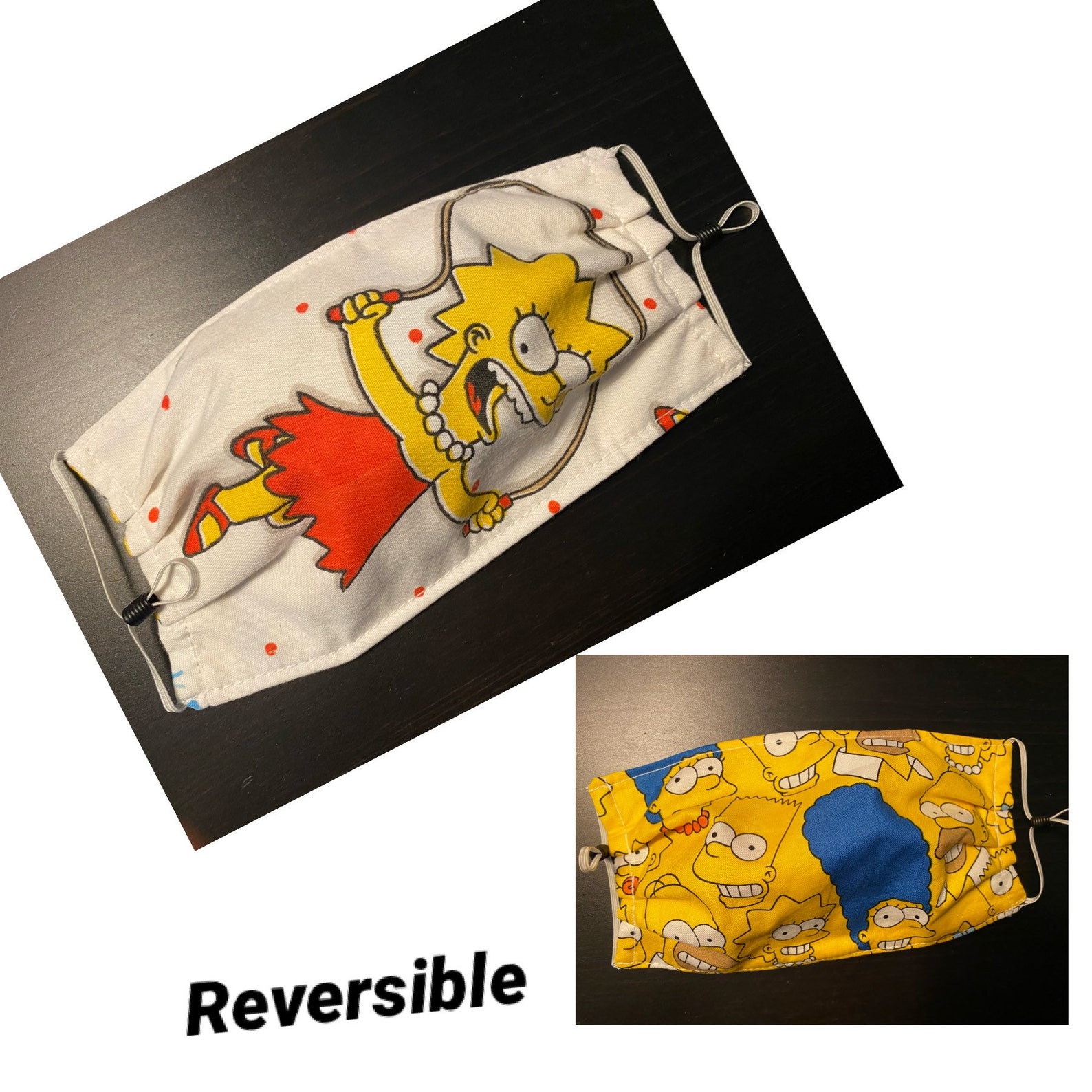 The Simpsons Family and Fan Faves Reversible Face Mask - Etsy
