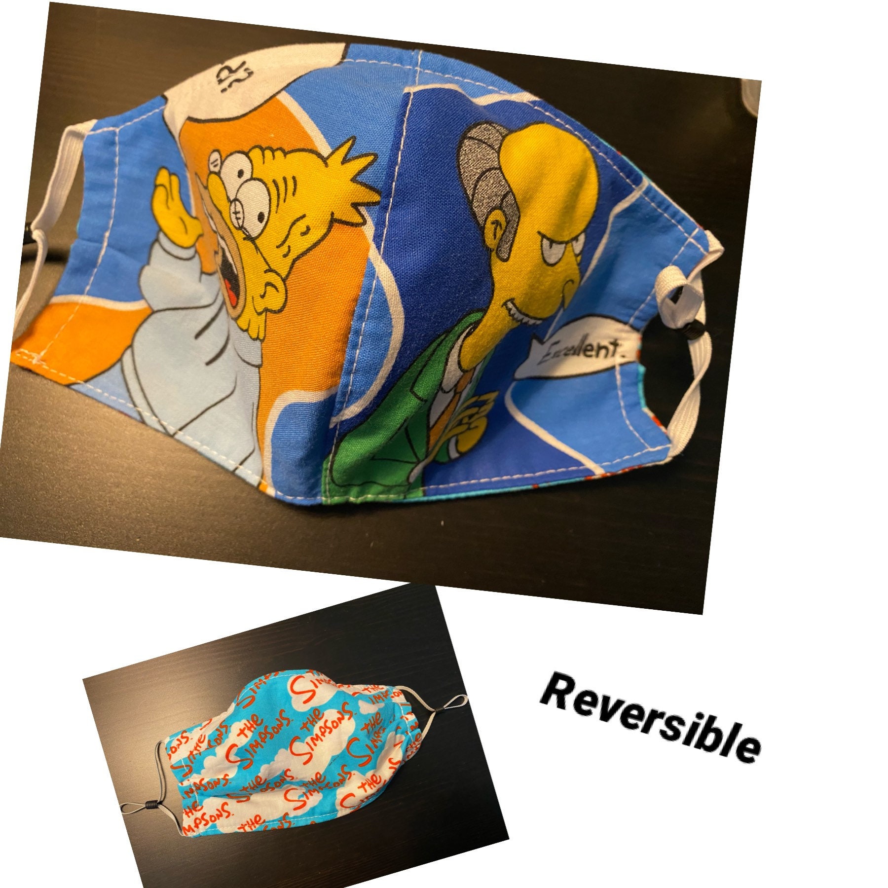 The Simpsons Family and Fan Faves Reversible Face Mask Washable ...