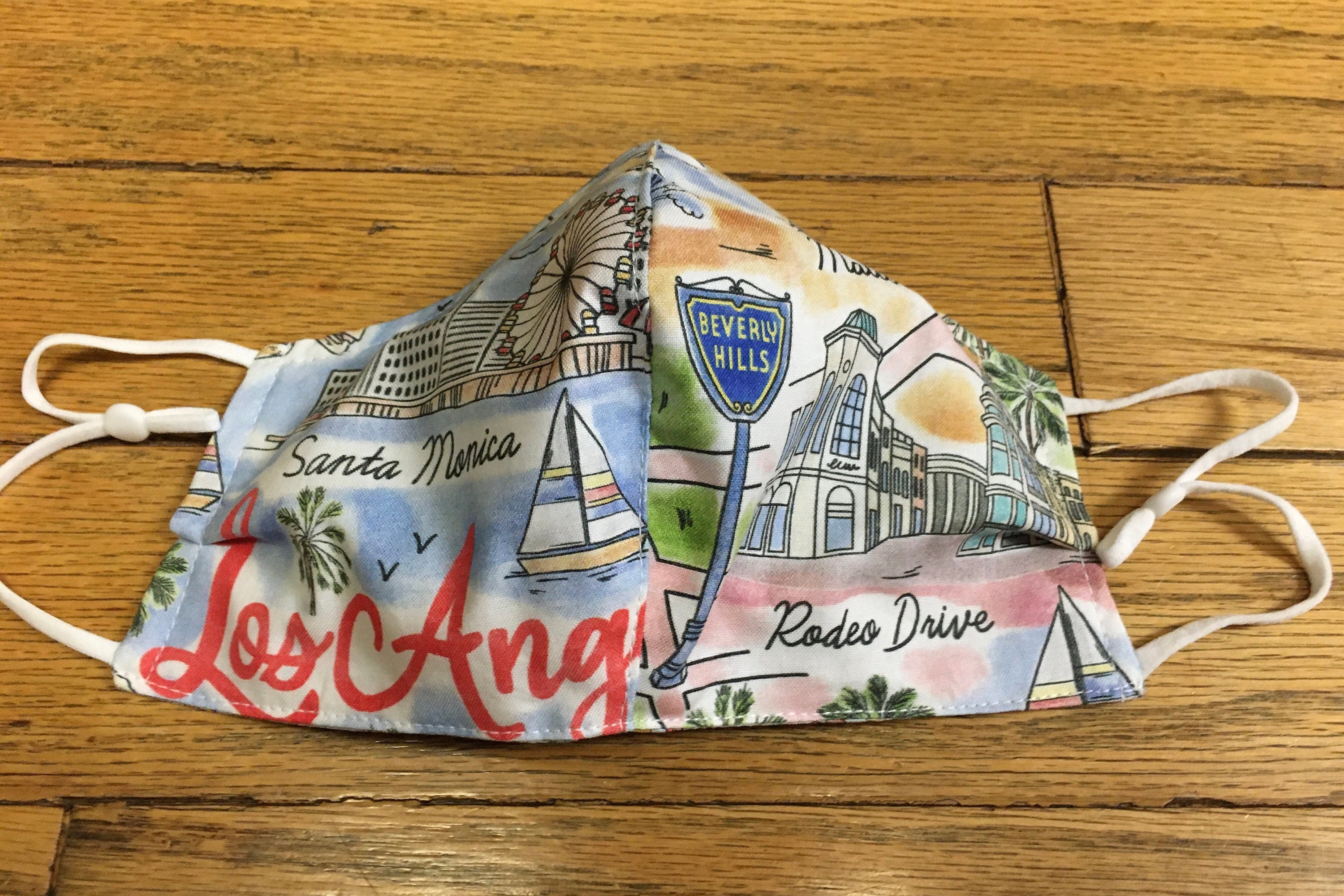 Los Angeles and Golden Poppy Face Mask, City Pride Reversible ...