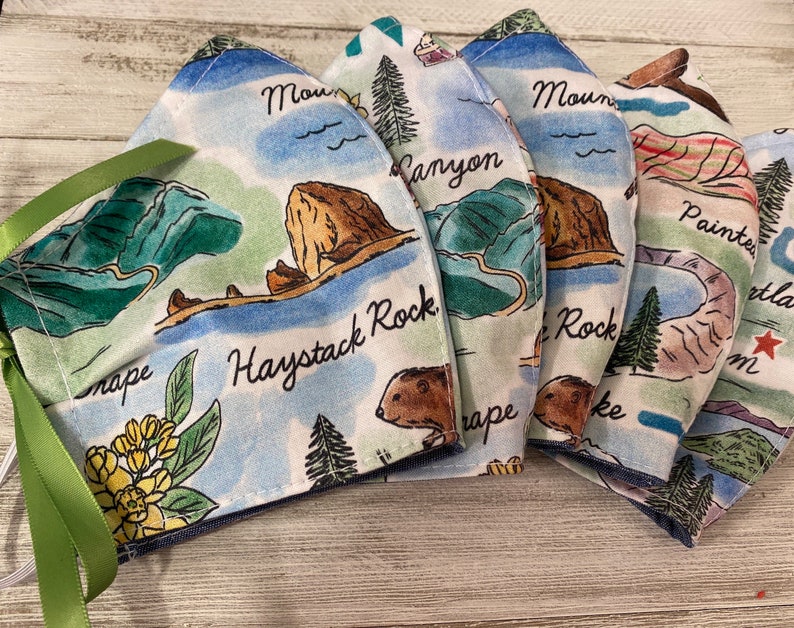 Oregon Face Mask | Reversible| Made in Portland | Haystack Rock ...