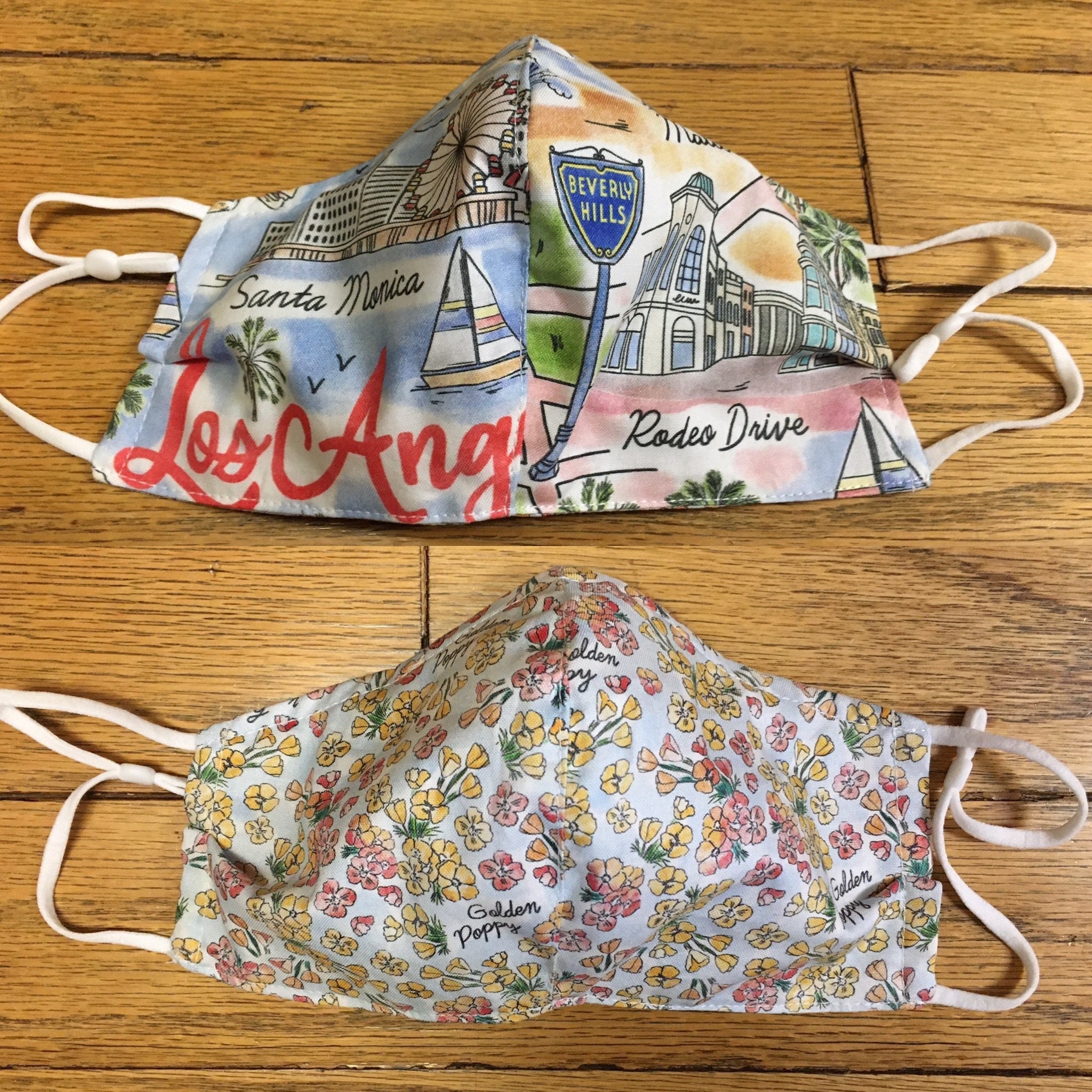 Los Angeles and Golden Poppy Face Mask, City Pride Reversible ...