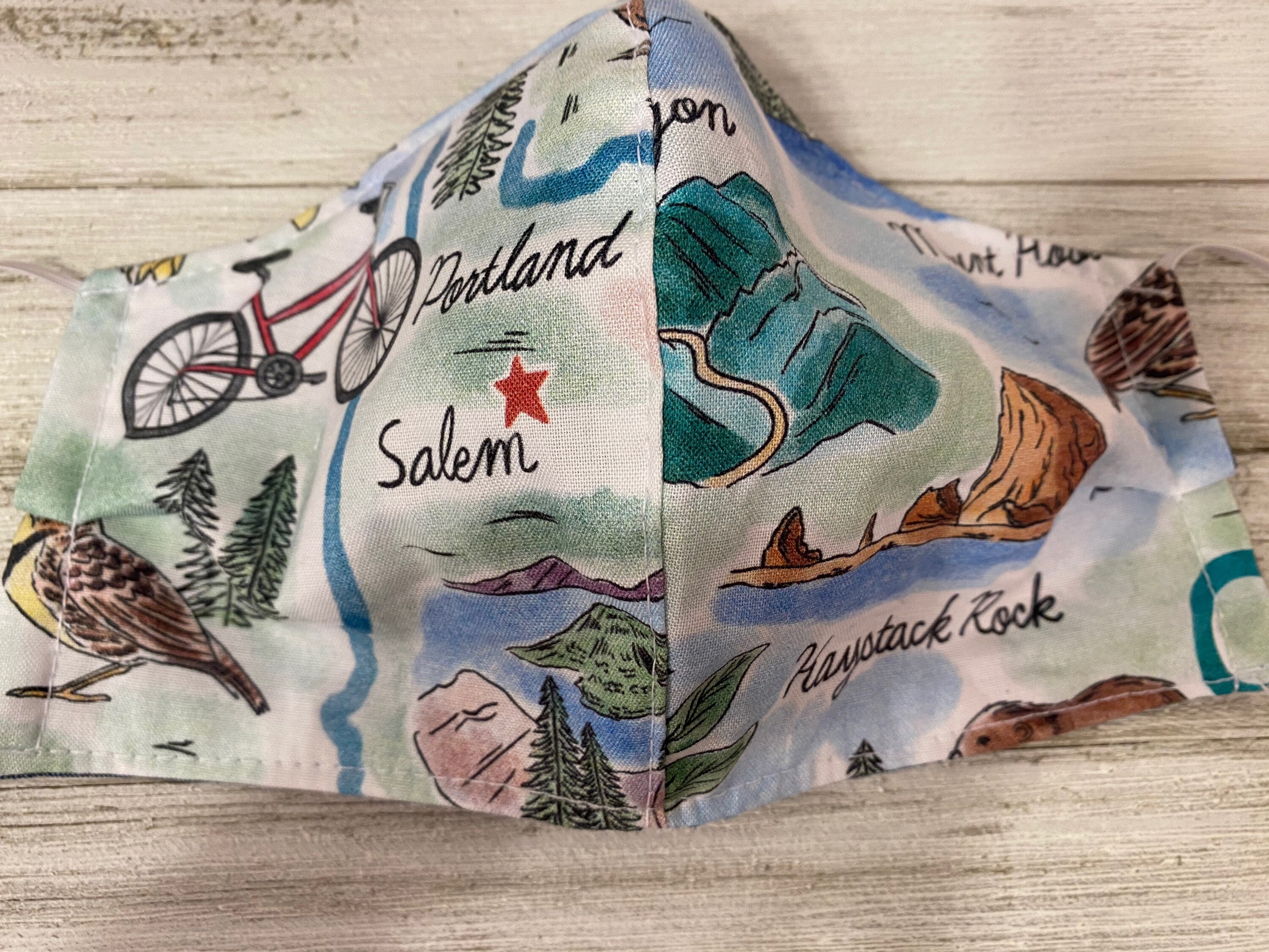 Oregon Face Mask | Reversible| Made in Portland | Haystack Rock ...