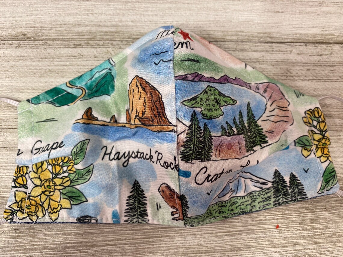 Oregon Face Mask | Reversible| Made in Portland | Haystack Rock ...