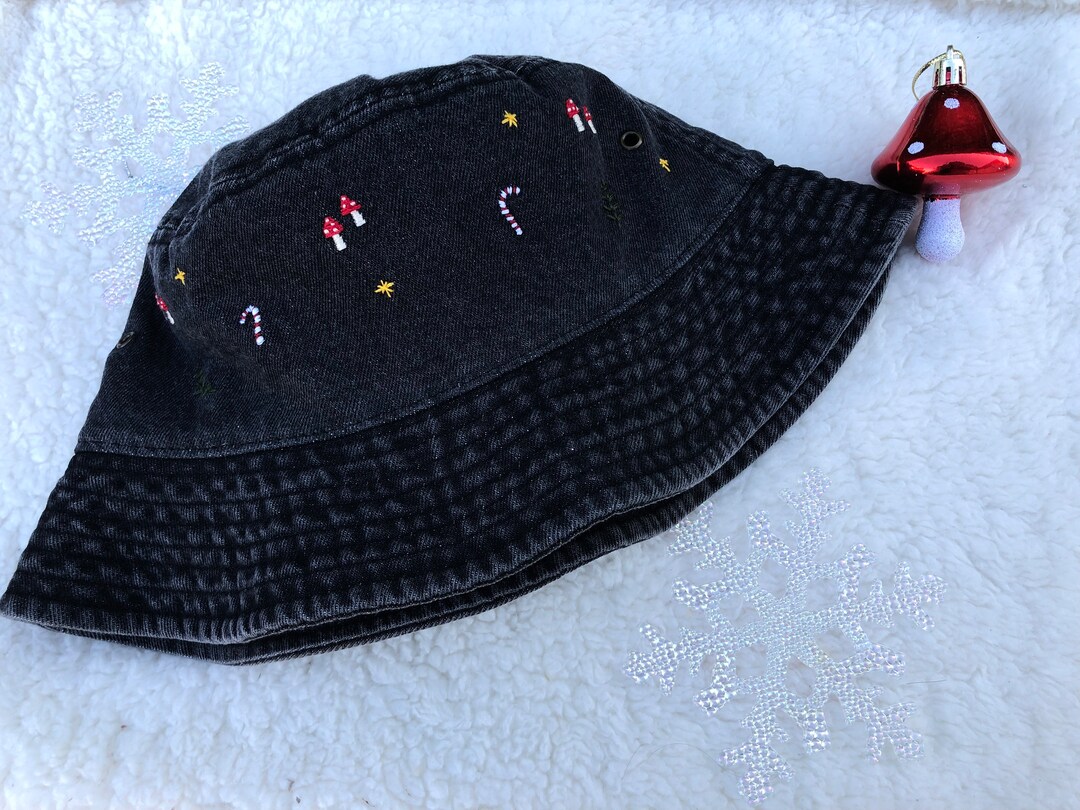 Embroidered Amanita Muscaria Mushroom Christmas Bucket Hat - Etsy UK