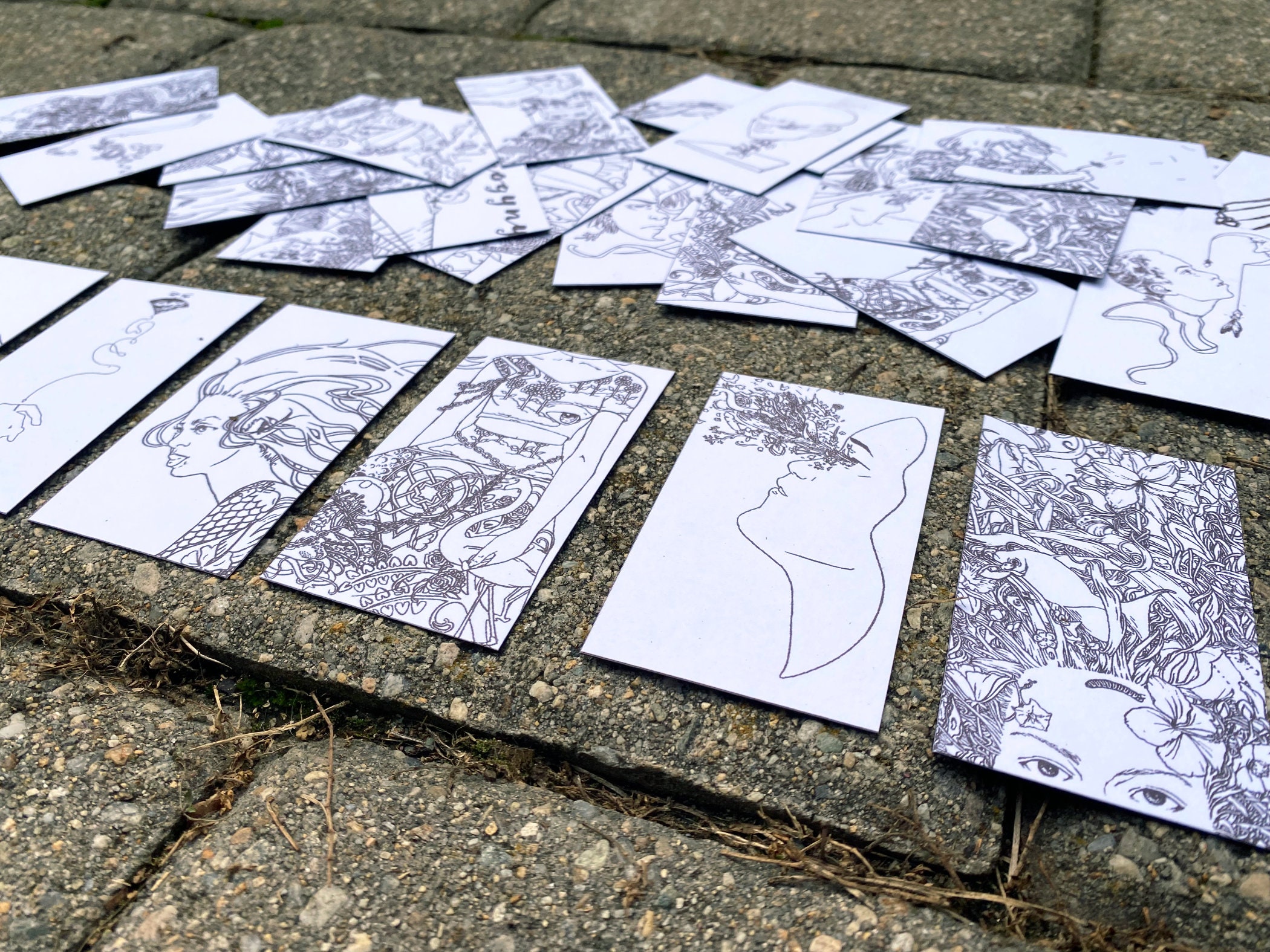 Mini Coloring Cards - Etsy