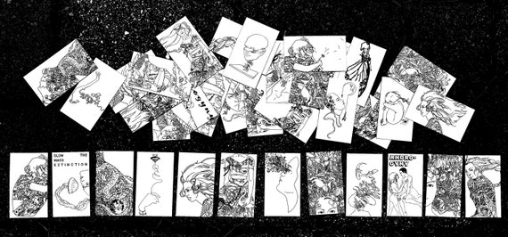 Mini Coloring Cards - Etsy