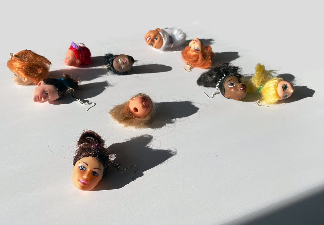 Funny Found Object Earrings | Doll Heads - Etsy