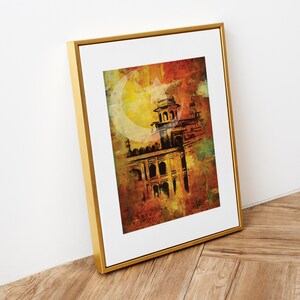 Pakistan Wall Art | Mosque Painting Canvas |home Decor | Gift for Dad ...