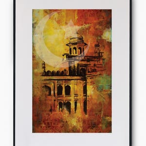 Pakistan Wall Art | Mosque Painting Canvas |home Decor | Gift for Dad ...