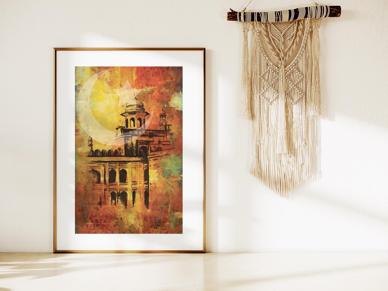 Pakistan Mosque Art, Calligraphy, Wall Decor, Lahore, Islamabad, Gold ...