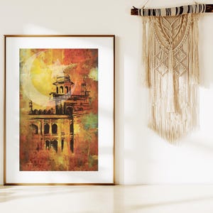 Pakistan Wall Art | Mosque Painting Canvas |home Decor | Gift for Dad ...
