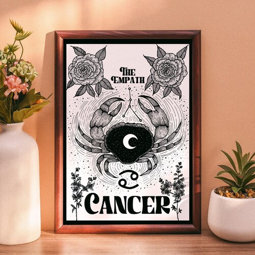 Cancer Zodiac Print - Etsy