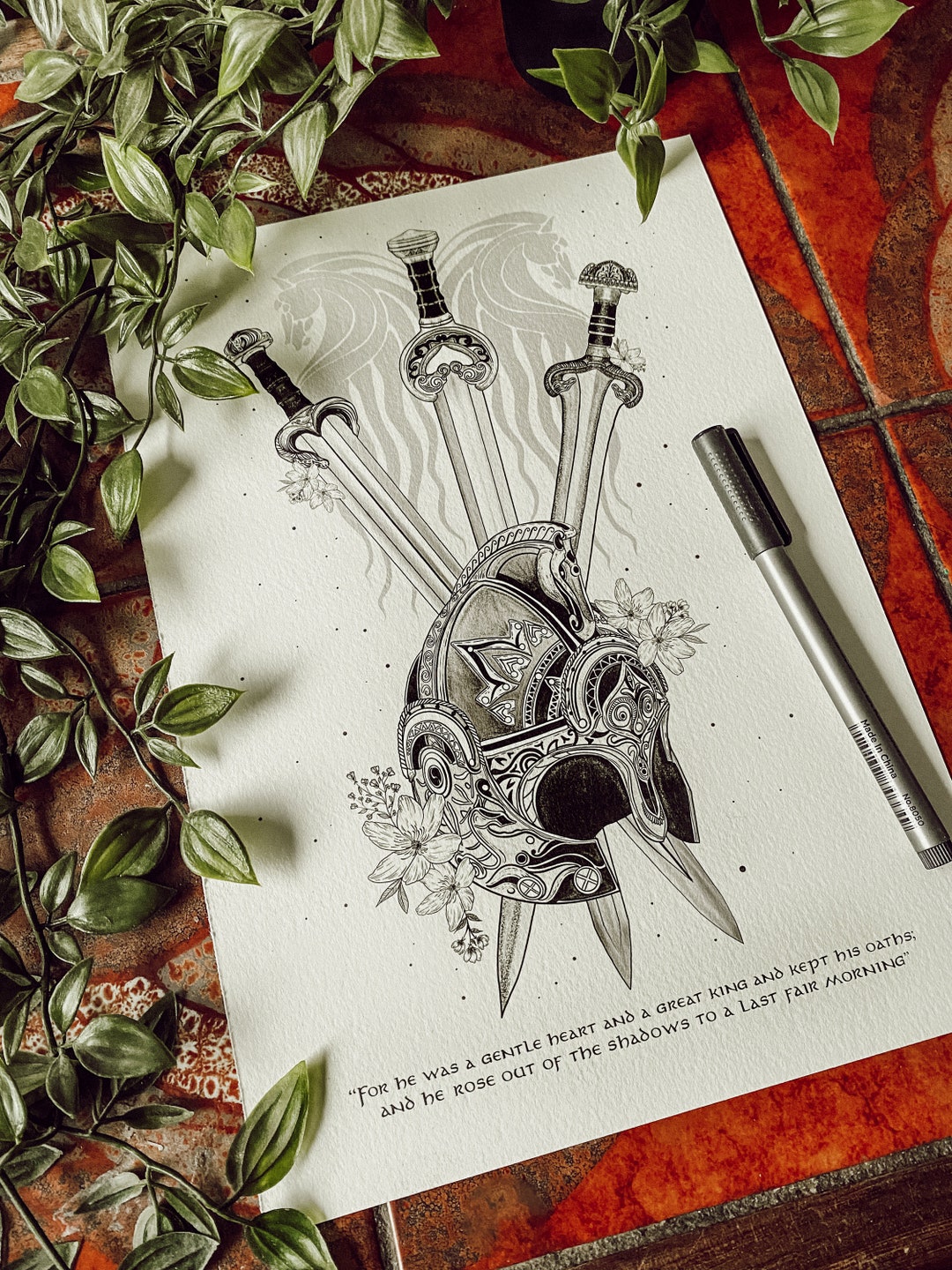 King Theoden, Éowyn and Eomer Lord of the Rings Rohan Print - Etsy