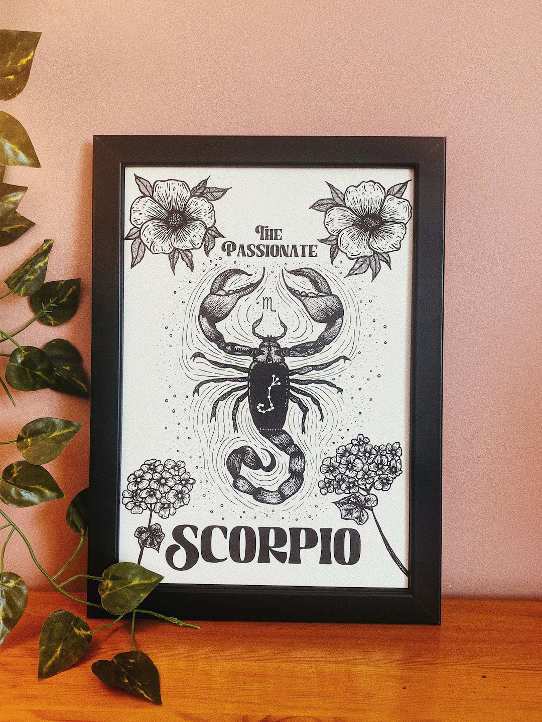 Scorpio Zodiac Star Sign Dot Work Print - the Scorpion, Astrology Art ...