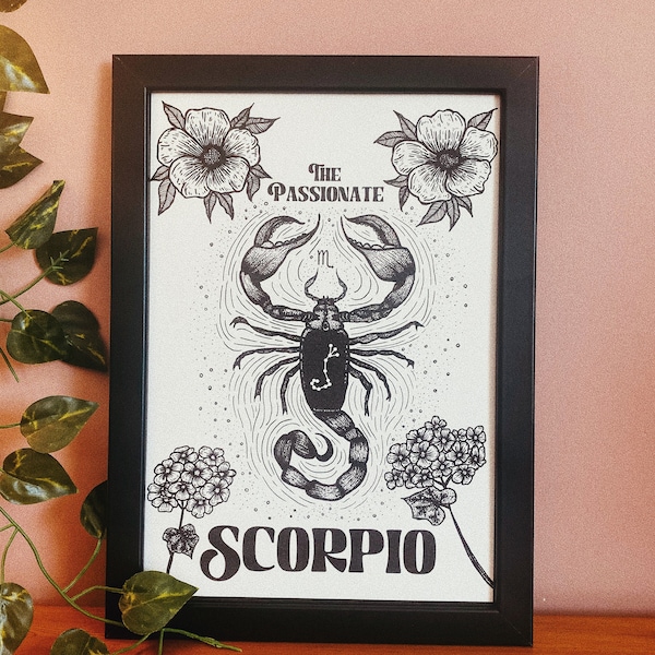 Scorpion Astrology Art - Etsy