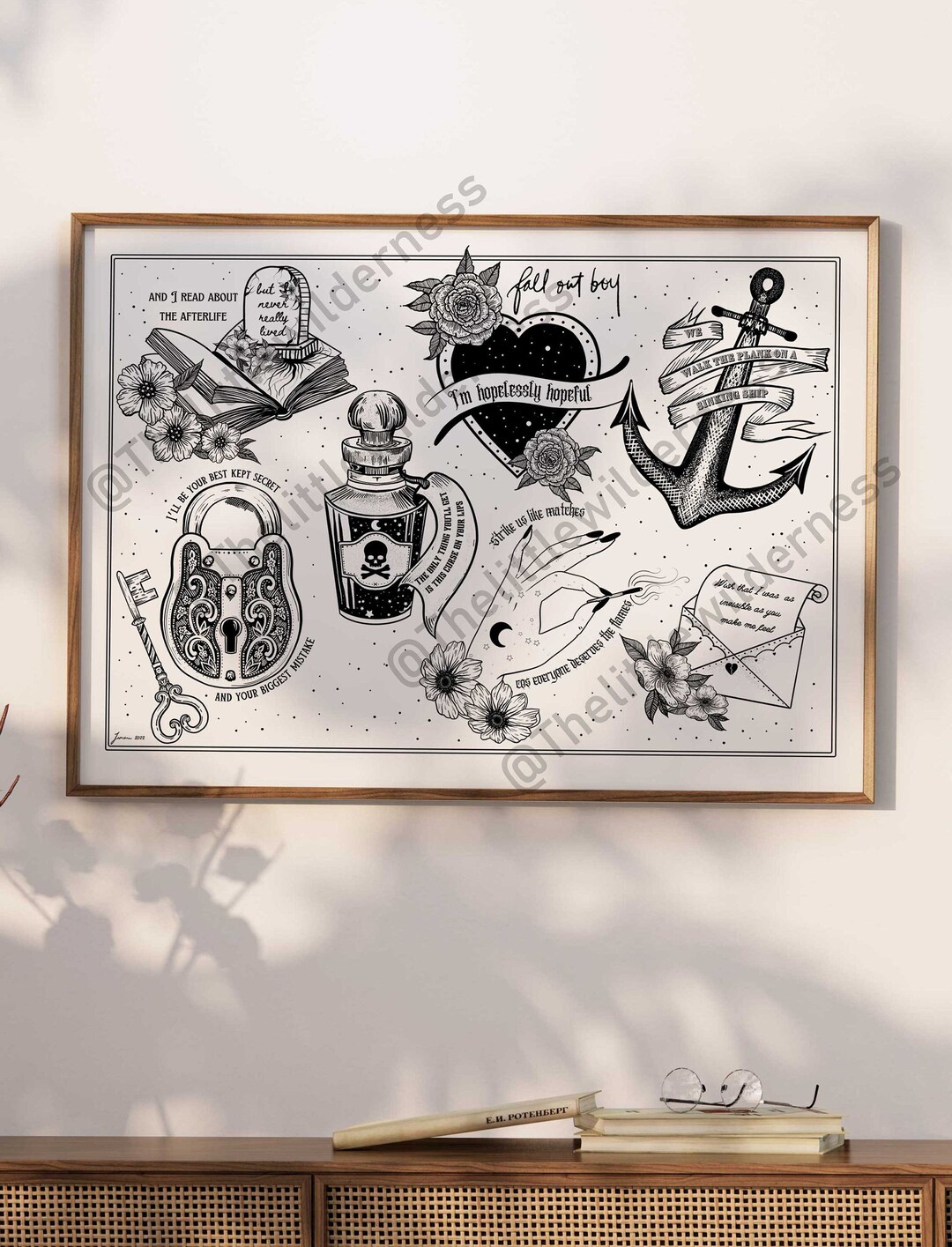 FOB Tattoo Inspired A3 Flash Sheet Print - Etsy Canada