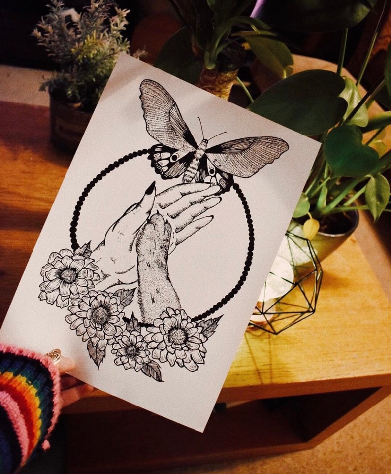 Fur Friends Forever Cat Paw Illustration Print - Etsy