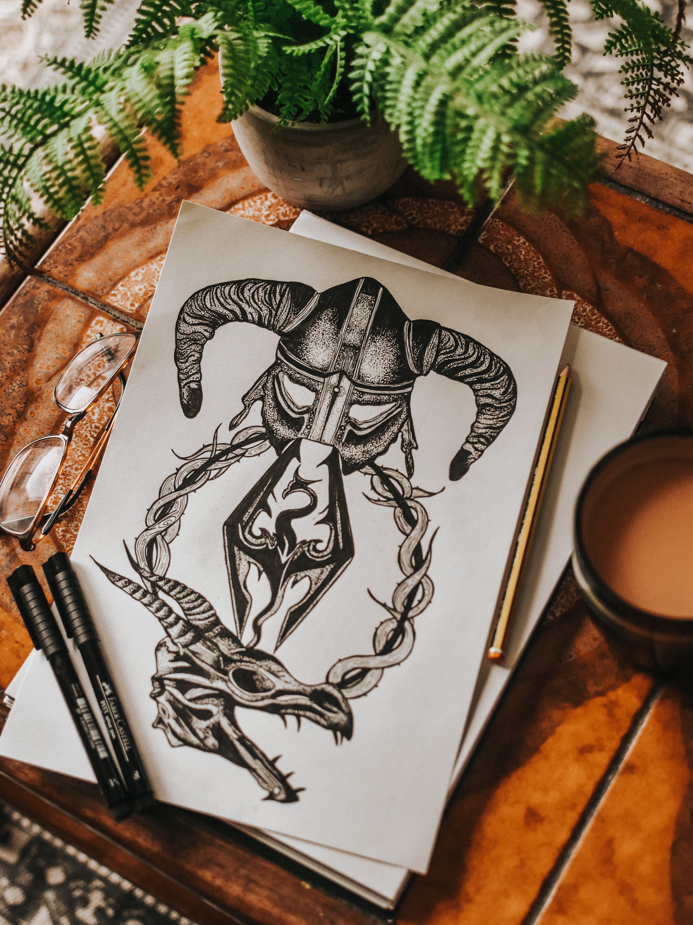 Skyrim Dragonborn Drawing