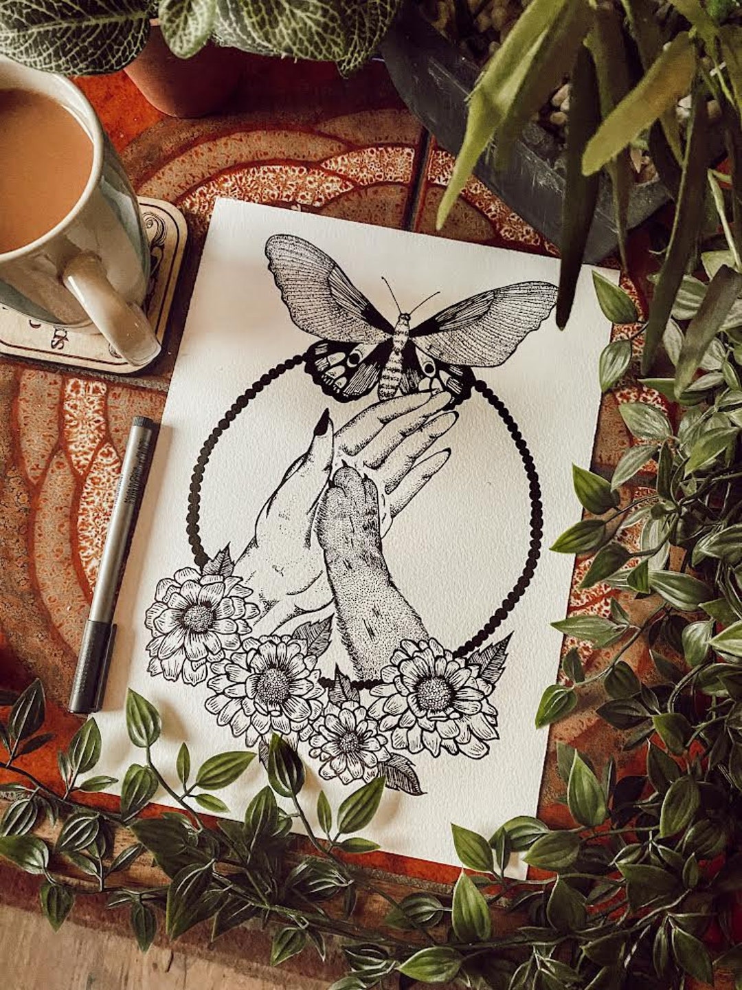 Fur Friends Forever Cat Paw Illustration Print - Etsy