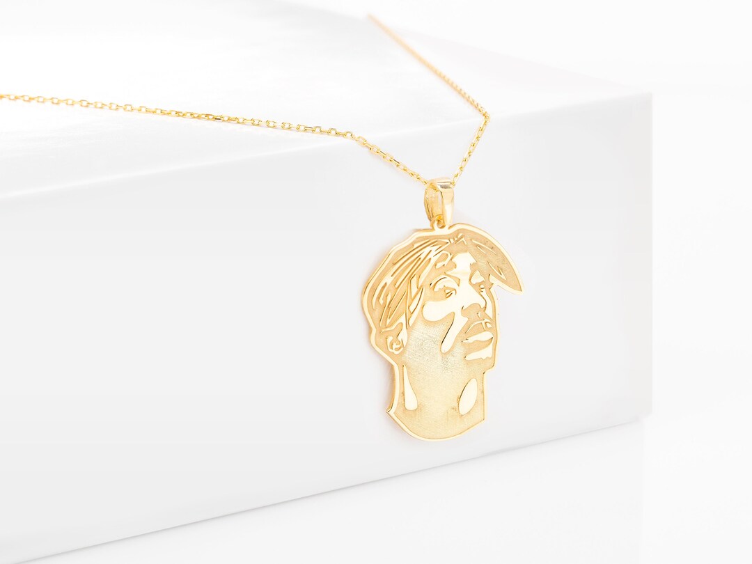 Sterling Silver Tupac Shakur Necklace, Thug Life Hip Hop Pendant, Tupac ...