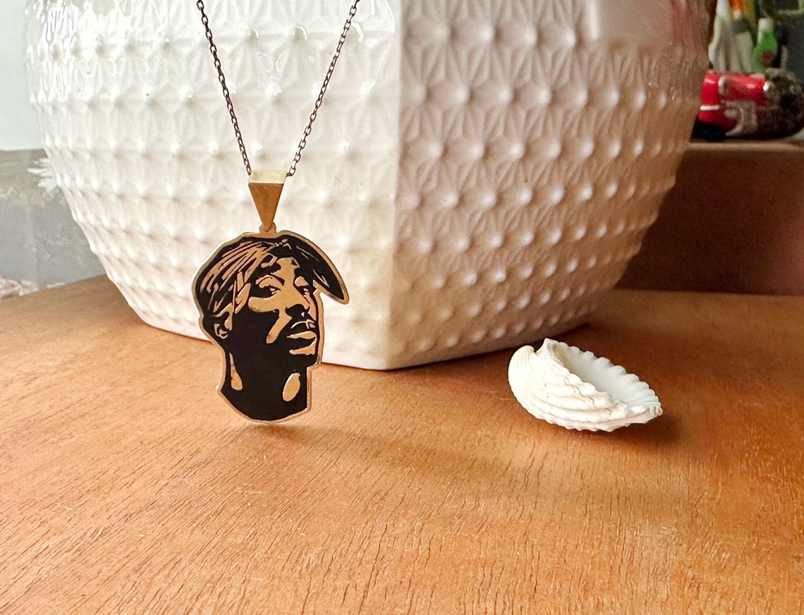 Tupac Shakur Sterling Silver Necklace: Laser Engraved 2pac Pendant - Etsy