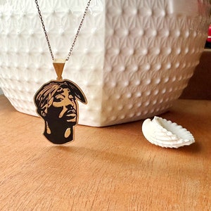 Tupac Shakur Sterling Silver Necklace: Laser Engraved 2pac Pendant - Etsy