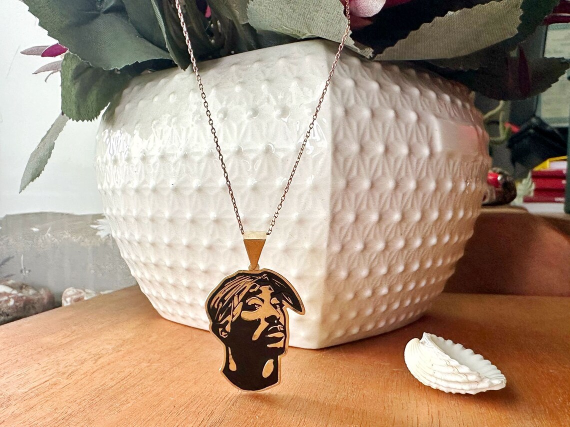 Tupac Shakur Sterling Silver Necklace: Laser Engraved 2pac Pendant - Etsy