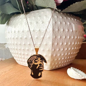Tupac Shakur Sterling Silver Necklace: Laser Engraved 2pac Pendant - Etsy