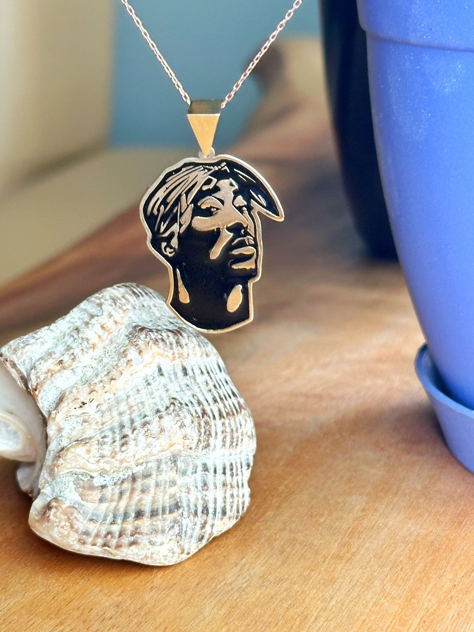 Tupac Shakur Sterling Silver Necklace: Laser Engraved 2pac Pendant - Etsy
