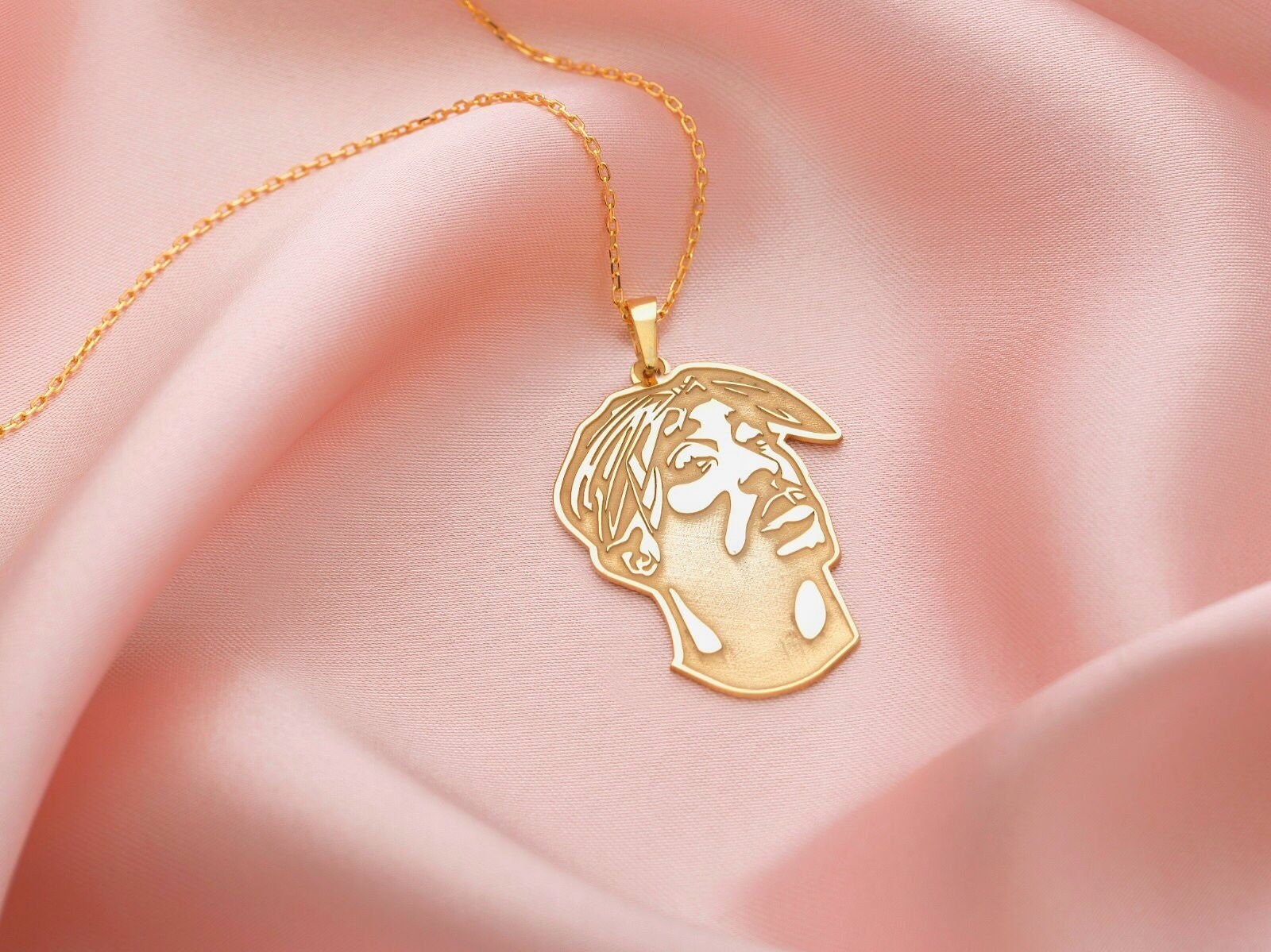 Sterling Silver Tupac Shakur Necklace, Thug Life Hip Hop Pendant, Tupac ...