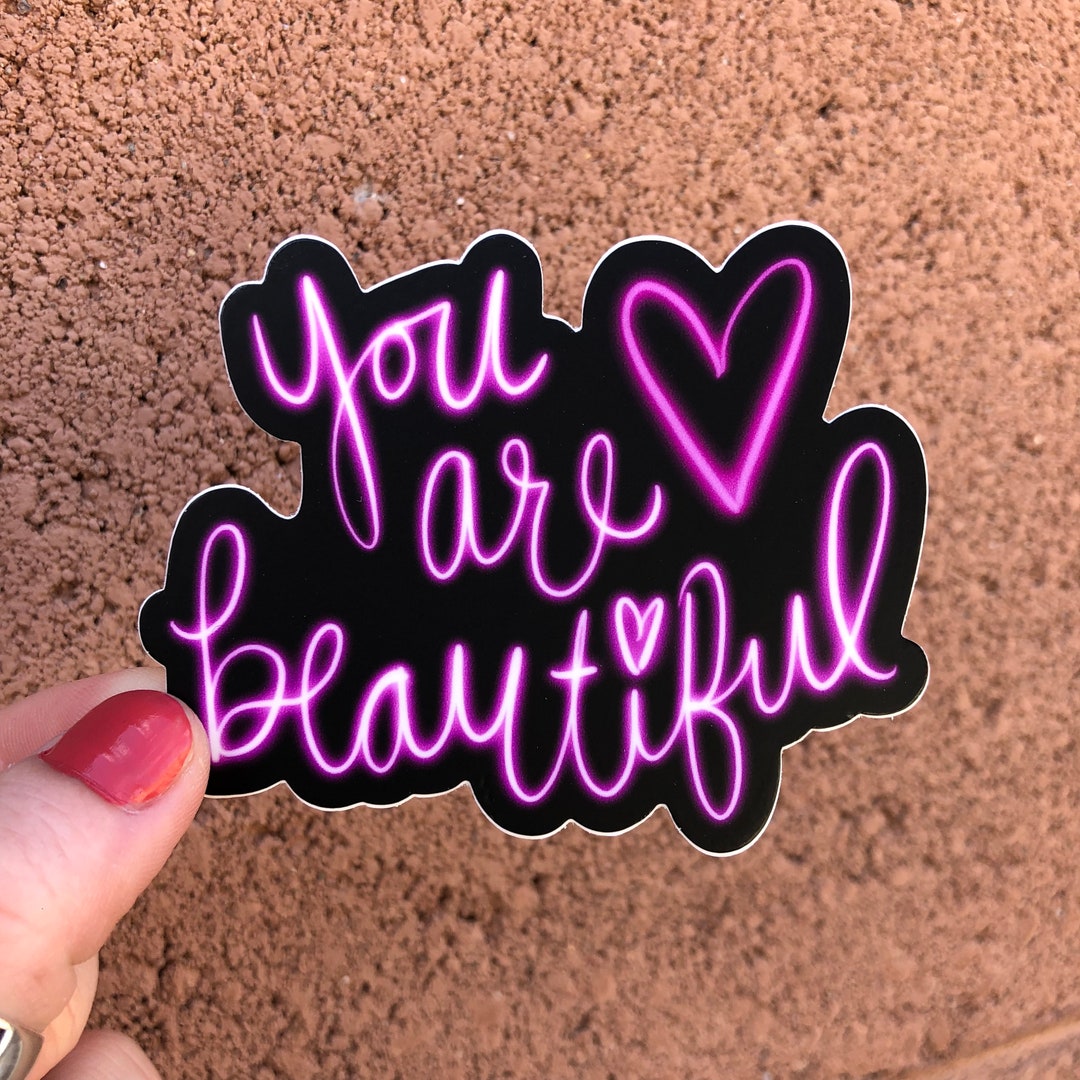 You Are Beautiful Sticker - Etsy