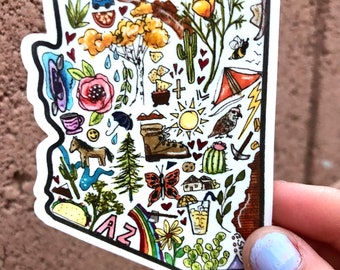 Arizona Sticker / AZ Sticker / Arizona Decal / Arizona Laptop - Etsy