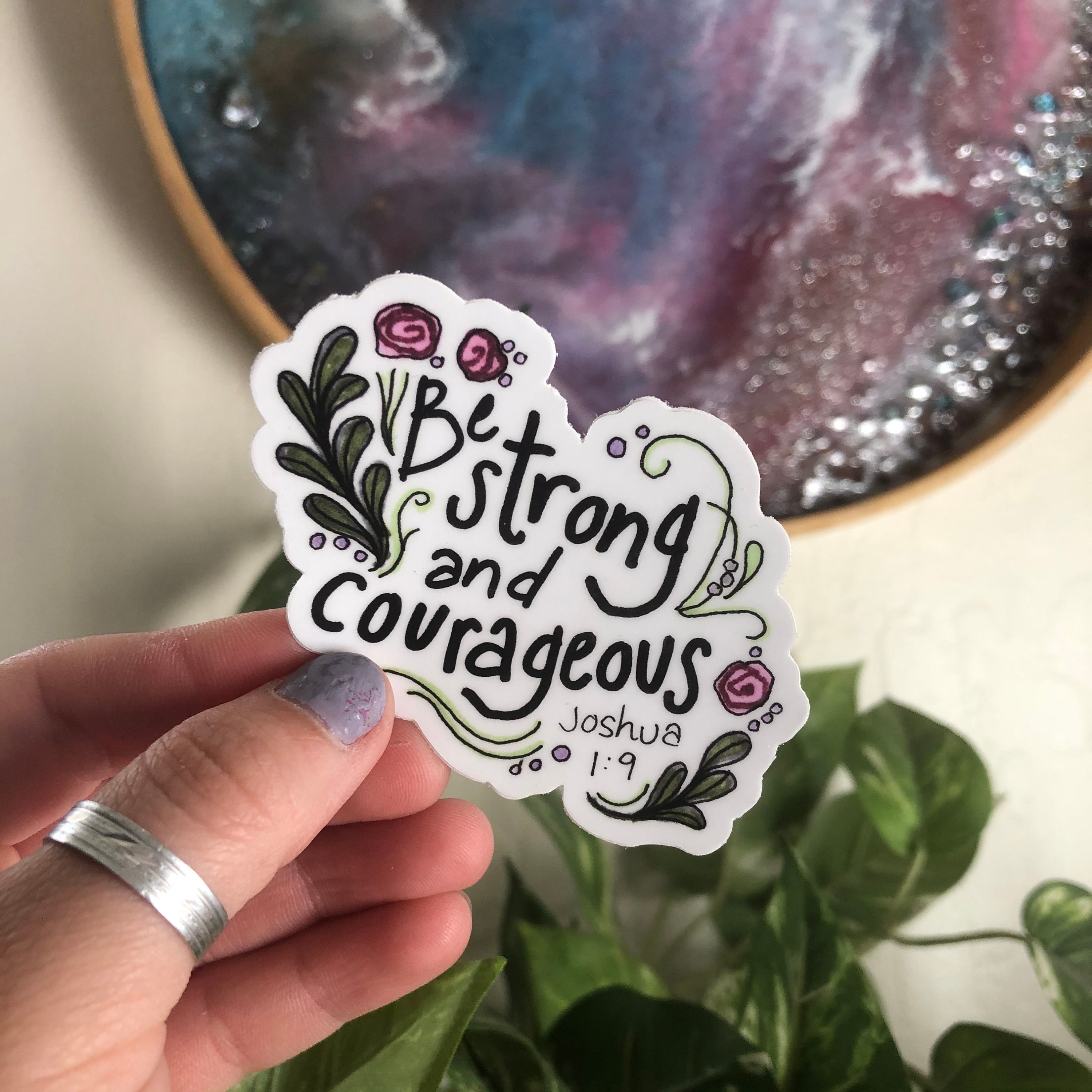 Be Strong and Courageous Sticker - Etsy