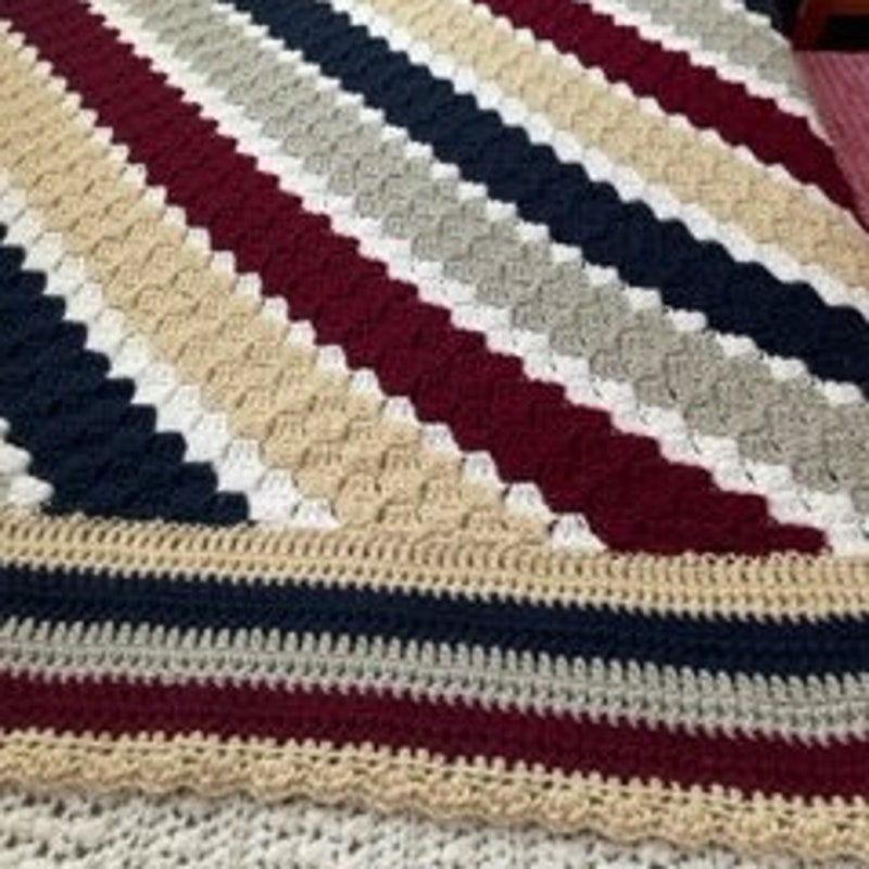Afghan With 2 Colors - Etsy