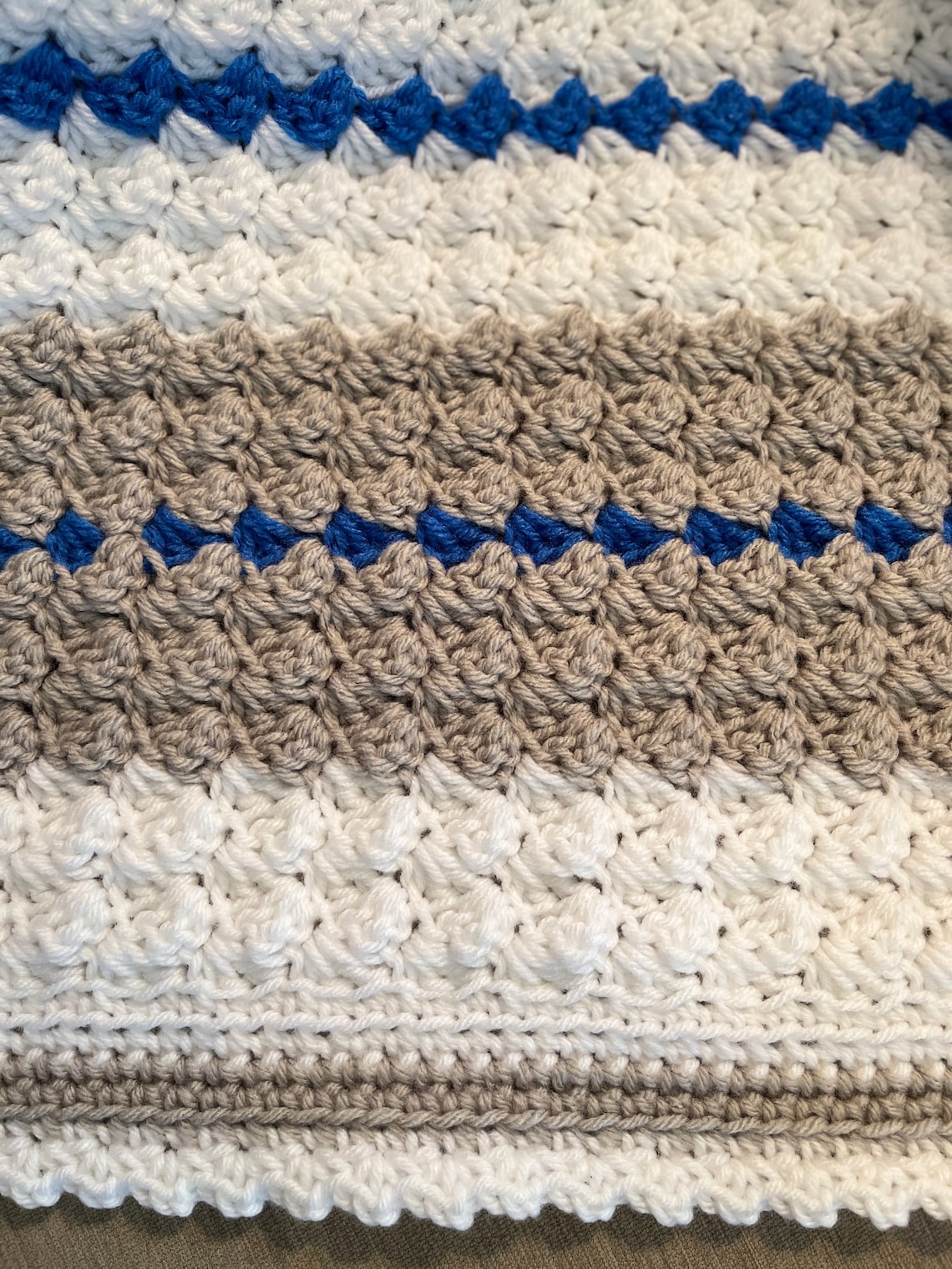 Crochet PATTERN for Baby Boy Marshmallow Blanket - Etsy