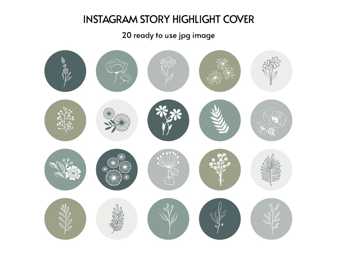 20 Minimalist Instagram Highlight Cover Packs Aesthetic - Etsy