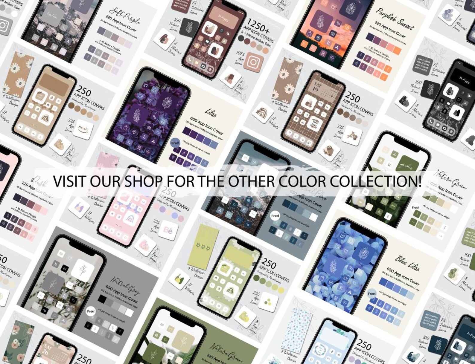 650 App Icon Cover Soft Purple Theme Pack for Iphone - Etsy