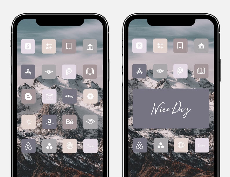 650 App Icon Cover Soft Purple Theme Pack for Iphone - Etsy