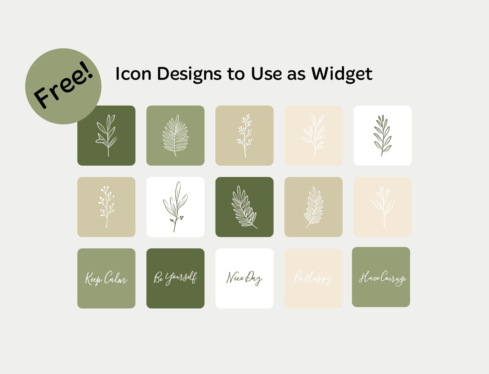 650 App Icon Cover Nature Green Aesthetic HomeScreen | Etsy