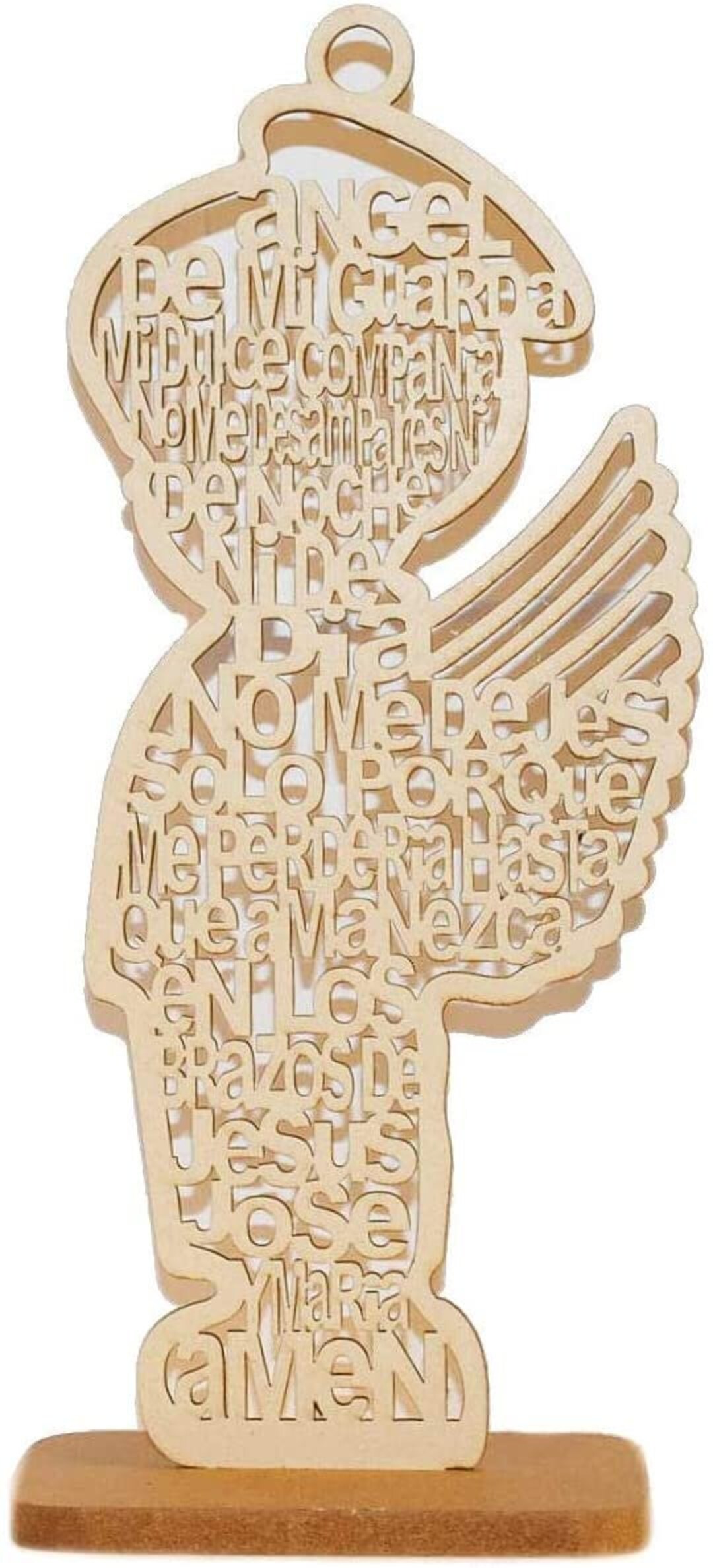 Guardian Angel Wings Boy Wood With Stand Laser Cutout Wooden Baptism Centerpiece Quinceañera ...