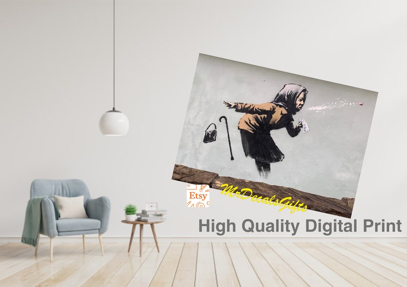 Banksy Aachoo Art Home Decor Wall Art Poster Sneezing Woman Lady ...