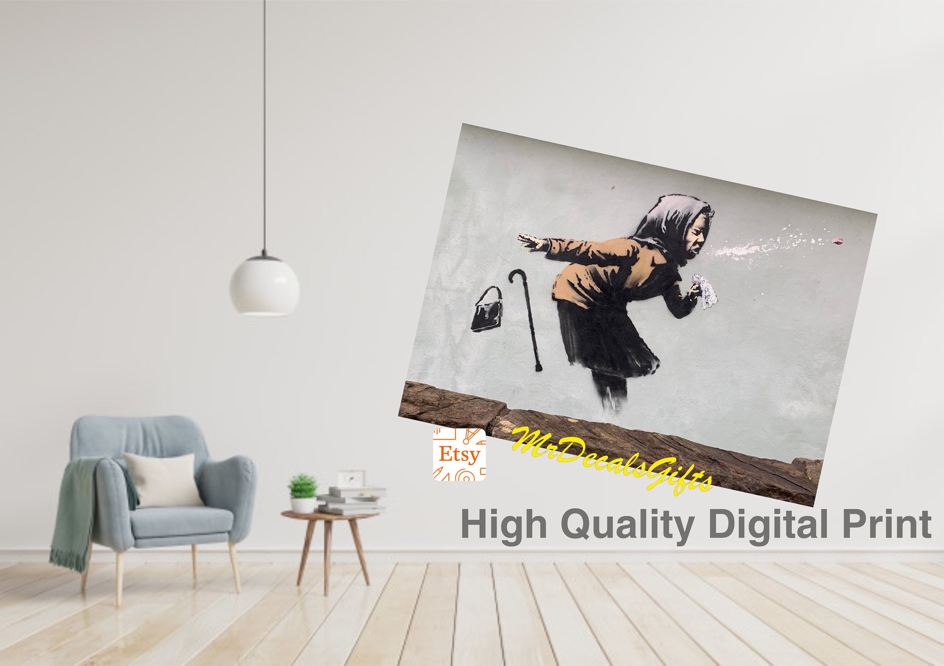 Banksy Aachoo Art Home Decor Wall Art Poster Sneezing - Etsy France