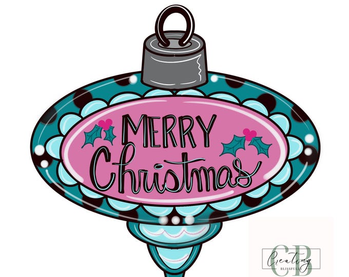 Template: Christmas Bulb Door Hanger Pattern, DIY Xmas Bauble Door ...