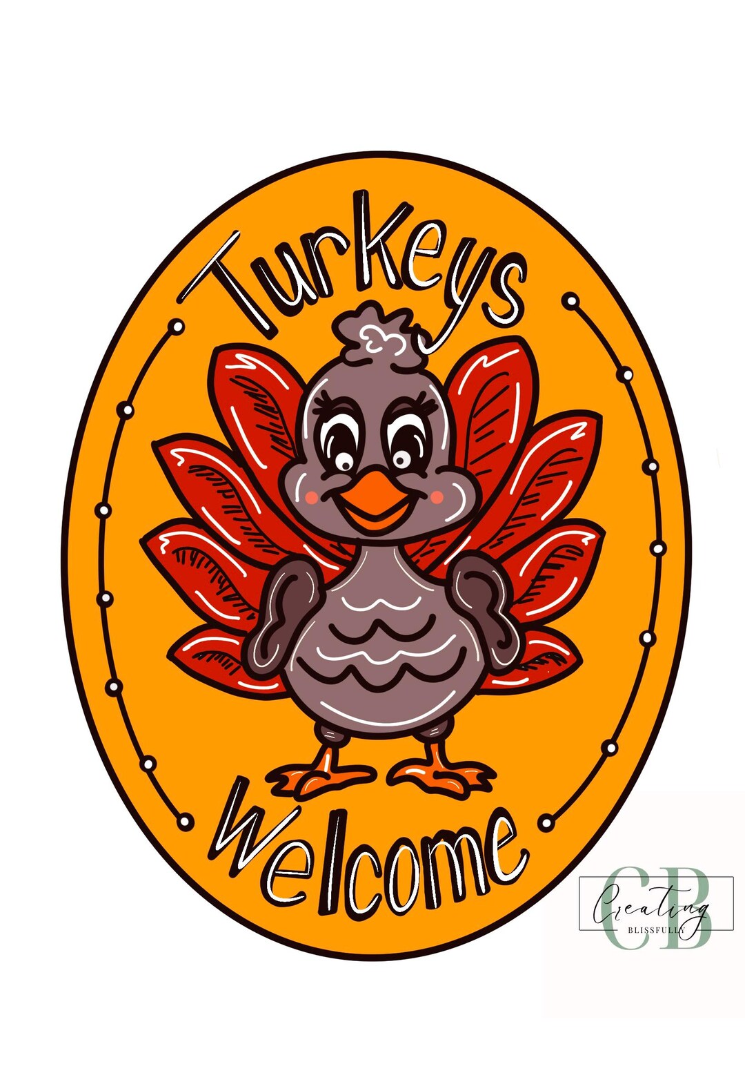 Thanksgiving Turkey Door Hanger Template: Turkeys Welcome, DIY Fall ...