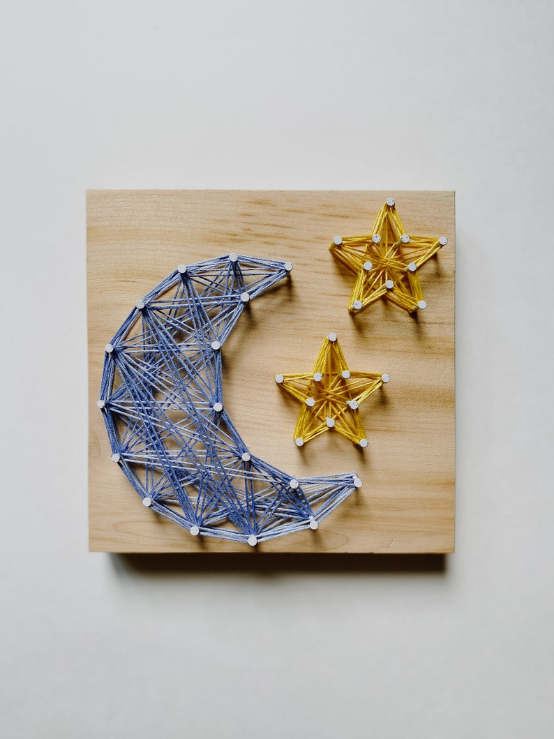 Moon & Stars DIY String Art Kit | DIY String Art | Kids Crafts | DIY ...