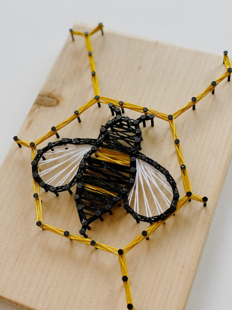 Bee DIY String Art Kit Bee Decor Craft Kit DIY Project - Etsy