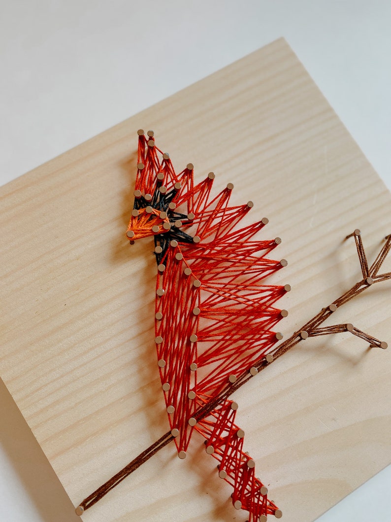 Cardinal DIY String Art Kit | DIY Kit | String Art Kit | DIY Adult ...