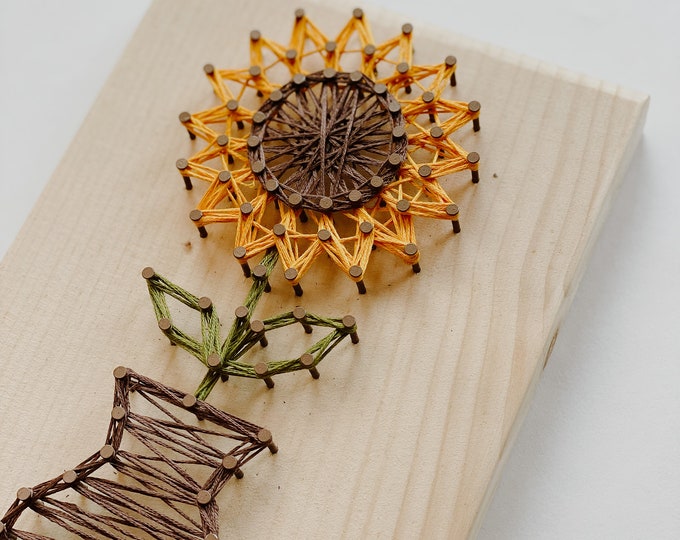 Sunflower DIY String Art Kit | Sunflower Decor | Craft Kit | DIY ...